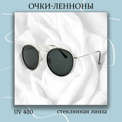 Солнцезащитные очки  Тишейды 3647, черный, серебряный