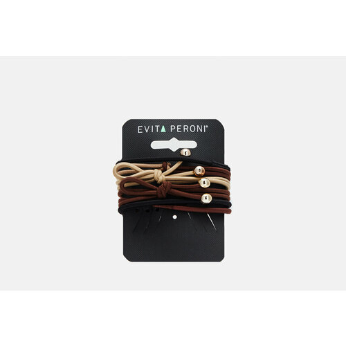 Набор резинок для волос Evita Peroni, коричневый 6мл