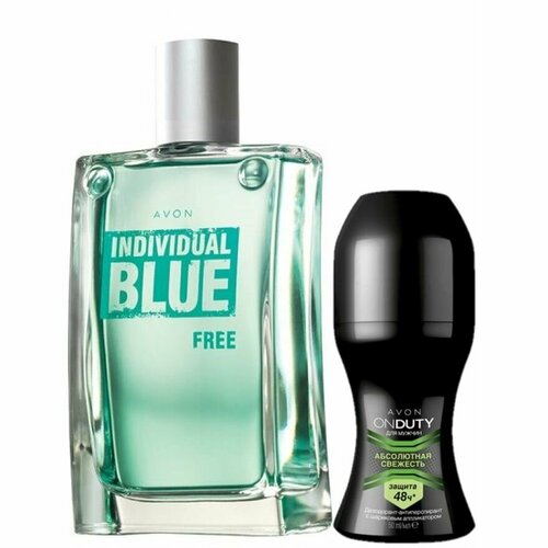 AVON Набор мужской Individual Blue Free(туалетная вода 100мл + шариковый дезодорант "Абсолютная свежесть" 50мл)