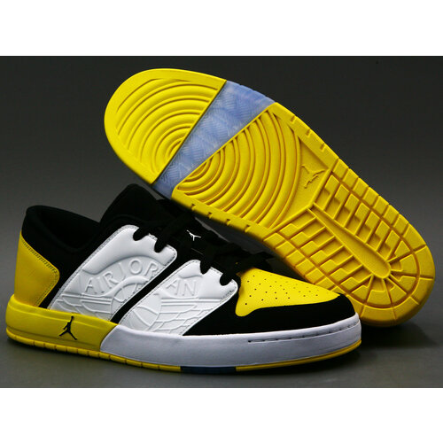 Кроссовки NIKE Air Jordan Nu Retro 1 Low, полнота D, размер 9 US, черный, желтый