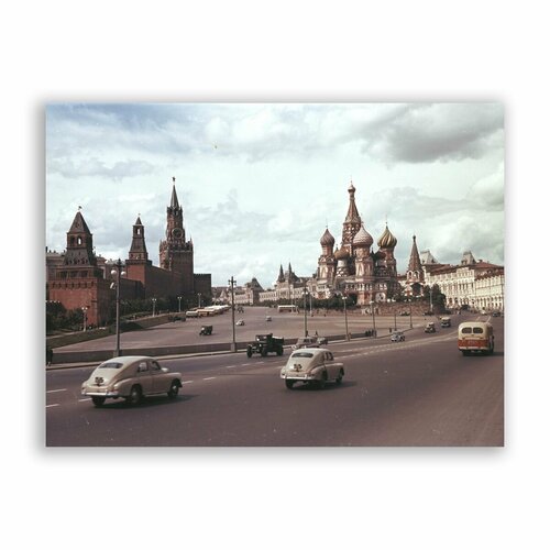 Советский постер, плакат на бумаге / Красная Площадь / Размер 30 x 40 см