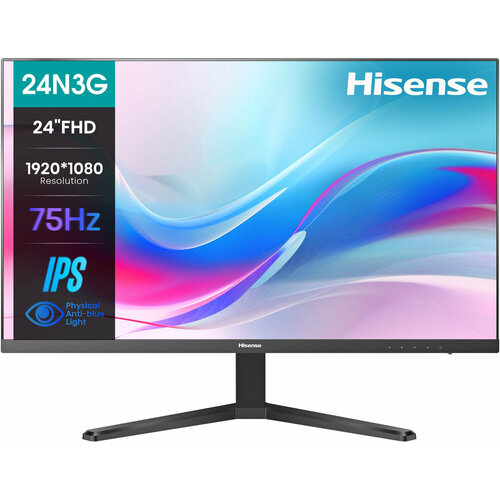 Монитор Hisense 23.8" 24N3G черный IPS LED 5ms 16:9 HDMI 1000:1 250cd 178гр/178гр 1920x1080 75Hz VGA FHD 3.1кг