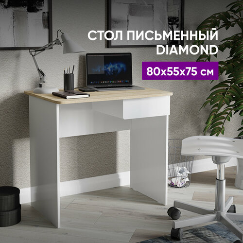 Diamond Стол компьютерный тип 1 (Дуб Сонома/Белый)