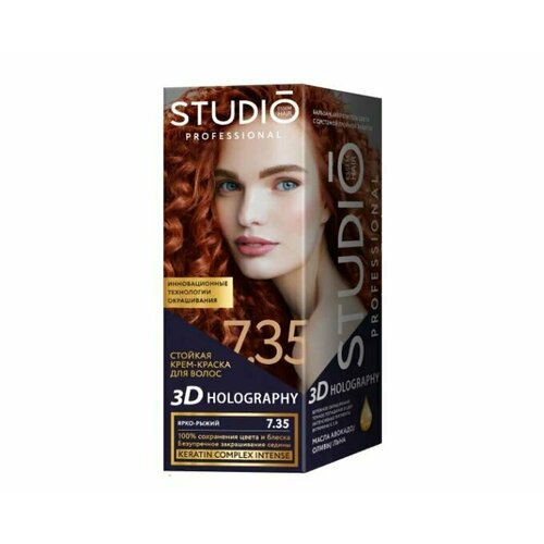 STUDIO PROFESSION краска для волос 7.35 ярко-рыжий