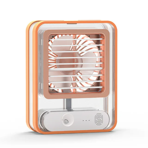 Мини вентилятор, настольный кондиционер с увлажнителем воздуха, оранжевый