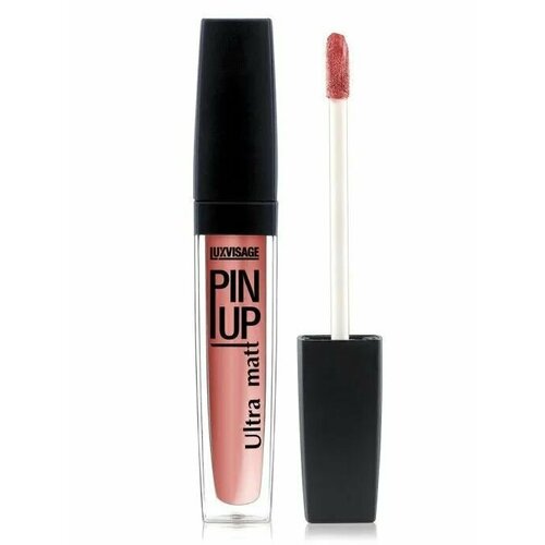 LUXVISAGE Блеск для губ Pin up Ultra matt тон 18 Cream praline, 5 г