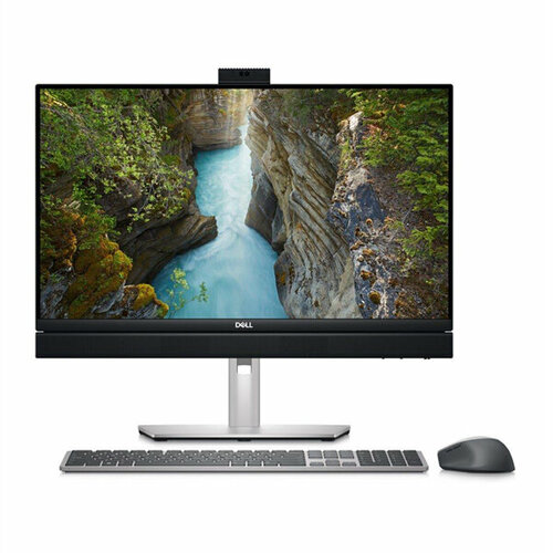 Моноблок Dell Optiplex 7410 23.8 Full HD i3 13100T (2.5) 8Gb SSD256Gb UHDG 730 Linux Ubuntu GbitEth WiFi BT 130W клавиатура мышь Cam черный 1920x1080