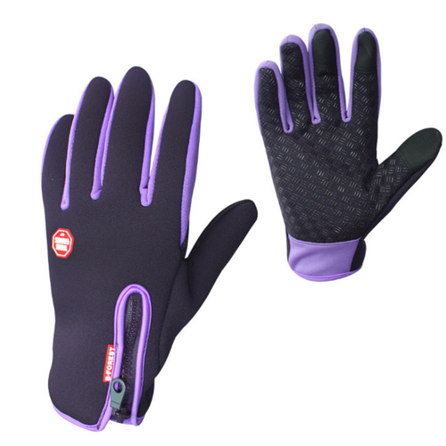 Перчатки , размер M, фиолетовый, черный