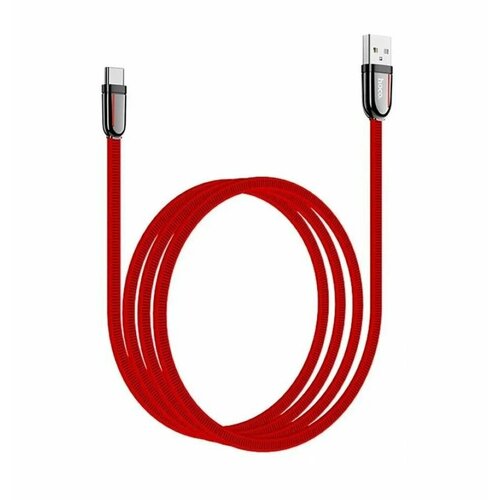 Кабель для зарядки и передачи данных Hoco U74 USB Type-C 1.2м, 3.0A, нейлон, красный