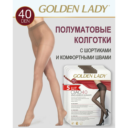 Колготки  Golden Lady, 40 den, 5 шт., размер 4, красный