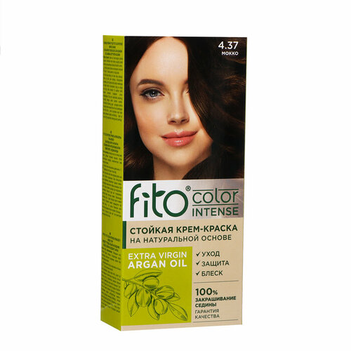Fitoкосметик Стойкая крем-краска для волос Fito color intense тон 4.37 мокко, 115 мл