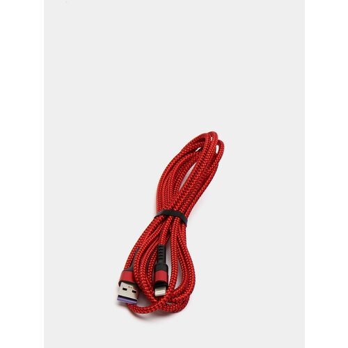 Кабель Micro USB, Цвет: Красный, Тип: Lightning - Iphone, Длина:1 метр