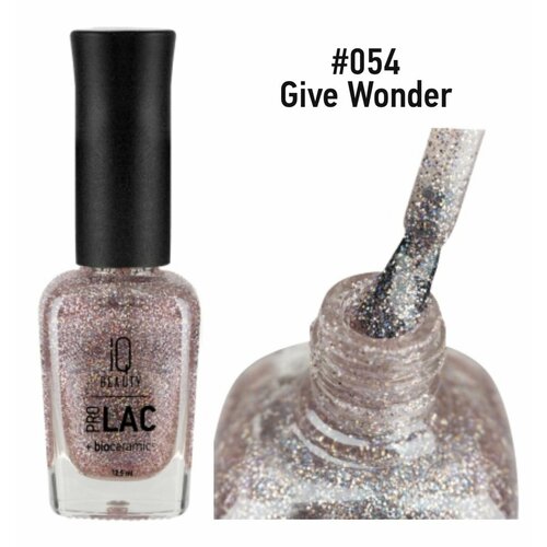 IQ Beauty Сolor ProLac+ Лак для ногтей укрепляющий с биокерамикой Give wonder №054 12,5мл