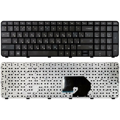 Клавиатура для ноутбука HP Pavilion dv7-6201ea черная с рамкой