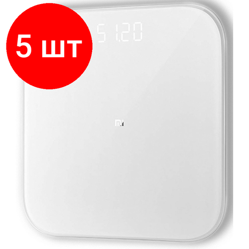 Комплект 5 штук, Весы умные Xiaomi Mi Smart Scale 2 (Белый)