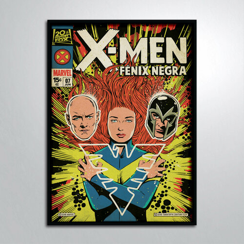 Постер в раме/Люди Икс Тёмный Феникс Джеймс МакЭвой Майкл Фассбендер Комикс Dark Phoenix