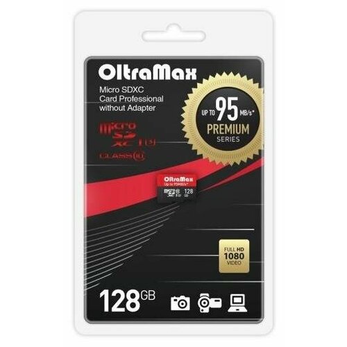 Карта памяти OLTRAMAX 128GB microSDXC Class 10 UHS-1 Premium (U3) [OM128GCSDXC10UHS-1-PrU3 w]