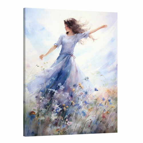 Интерьерная картина 50х70 "Цветочное волшебство для девочки"
