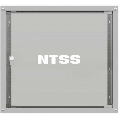 Шкаф коммутационный NTSS Lime (NTSS-WL9U5560GS) настенный 9U 550x600мм пер. дв. стекл несъемн. бок. пан. 30кг серый 110град. IP20 сталь