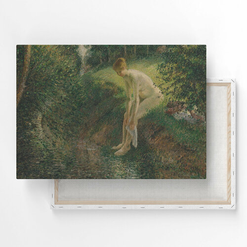 Картина на холсте, репродукция / Bather in the Woods / Камиль Писсарро / Размер 30 x 40 см