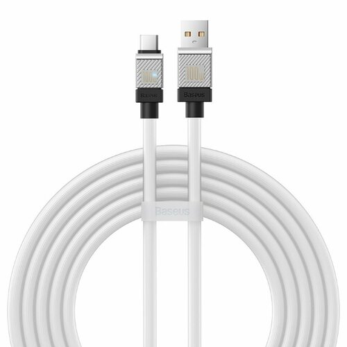 Кабель Baseus CoolPlay Series Fast Charging Cable USB to Type-C 100W 2m White (CAKW000702)