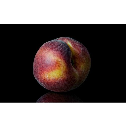 Картина на холсте 60x110 LinxOne "Персик, фрукт, отражение" интерьерная для дома / на стену / на кухню / с подрамником