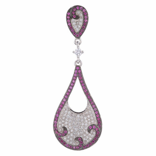 Подвеска ELEMENT47, серебро, 925 проба, фианит