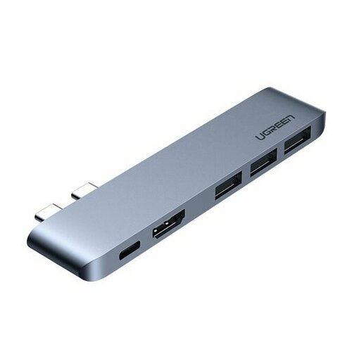 Адаптер UGREEN CM251 (60559) USB-C Multifunction Adapter мультифункциональный. Цвет: серый космос.