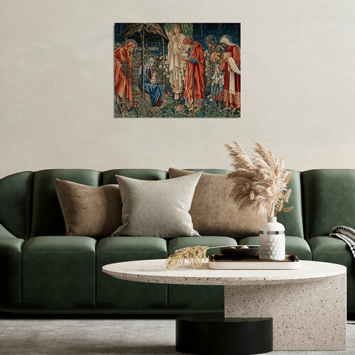 Картина на холсте, репродукция / Эдвард Бёрн-Джонс - The Adoration of the Magi / Размер 40 x 53 см