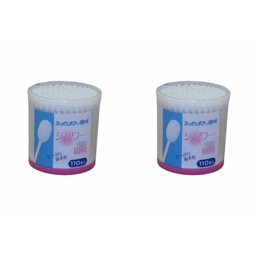 Gel Corporation Ватные палочки косметологические Shower Time, 110 шт, 2 упаковки