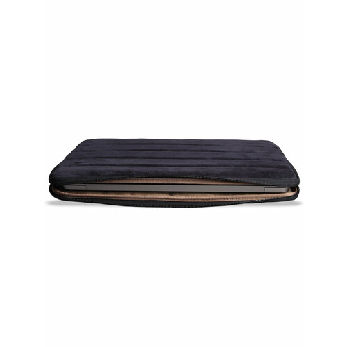 Bustha для Macbook Air/Pro 13"/14" (18/22) чехол Puffer Sleeve Suede/Leather (Navy)