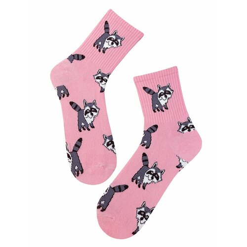 Носки , размер 36-42, розовый, серый