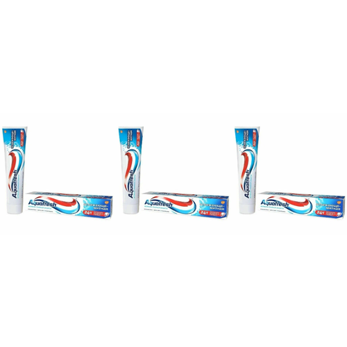 Зубная паста Aquafresh, Total Care 3, освежающе-мятная, синяя, 125 мл, 3 шт