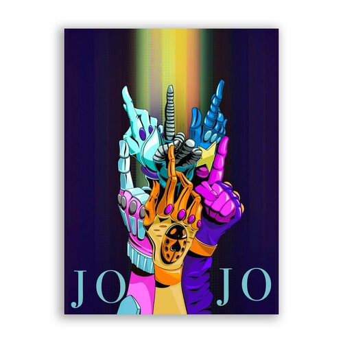Постер, плакат на бумаге / Невероятные приключения ДжоДжо / Размер 60 x 80 см