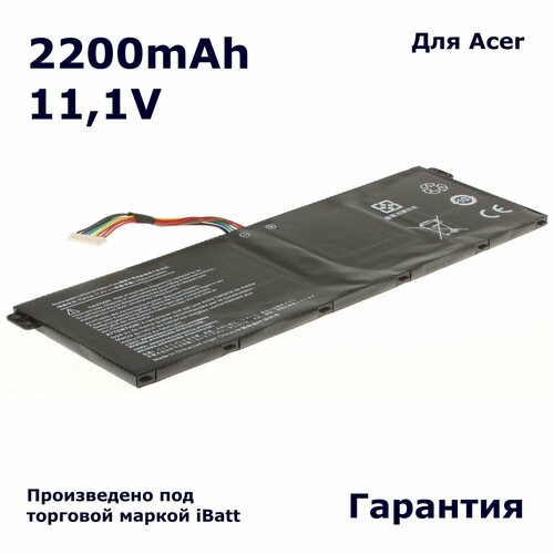 Аккумулятор iBatt 2200mAh, для Extensa 2508-C63G 2508-C5W6 Aspire ES1-520-54EB ASPIRE ES1-512-P65G Chromebook 13