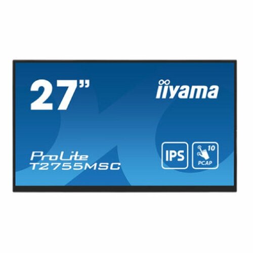 Iiyama Монитор LCD Iiyama 27' T2755MSC-B1 {IPS Touch 1920x1080 60Hz 5ms 400cd HDMI DisplayPort USB M/M}