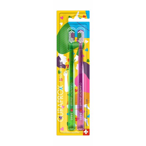 Набор зубных щеток / Curaprox Toothbrush 5460 Ultra Soft Set Special Edition | Love