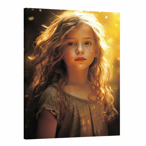 Интерьерная картина 50х70 "Лучик солнца в глазах девочки"