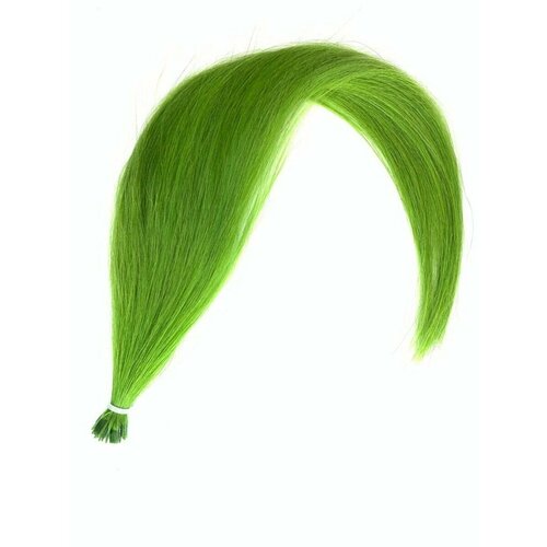 Волосы на капсуле 50 см цвет светло-зеленый