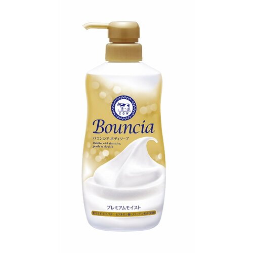 COW Гель для душа Bouncia Premium Most Сливочный Премиальный, элегантный шелковисто-цветочный аромат, 460 мл. бутылка-дозатор