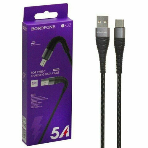 Usb Кабель-зарядка Type-C Borofone BX32 Munificent 5A 1м черный