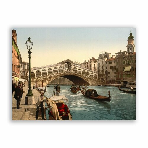 Постер, плакат на бумаге / The Rialto Bridge, Venice, Italy / Размер 60 x 80 см