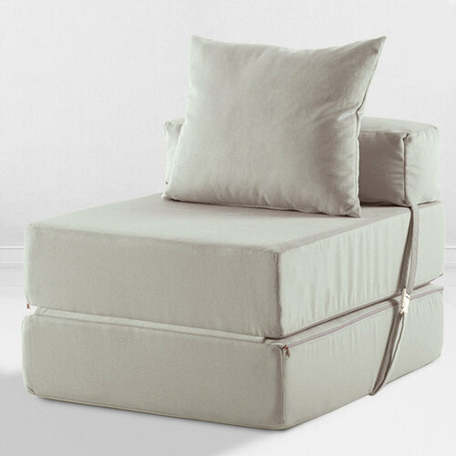 Bean Joy Кресло кровать, размер ХXXХL, мебельный велюр, Латте