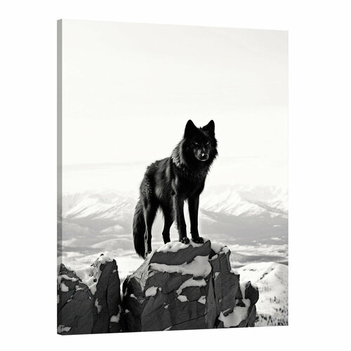 Интерьерная картина 50х70 "Волки на пределе"