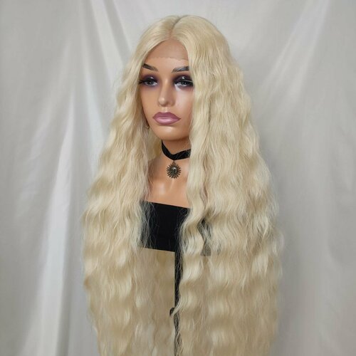 Женский парик длинный волнистый / золотистый блонд