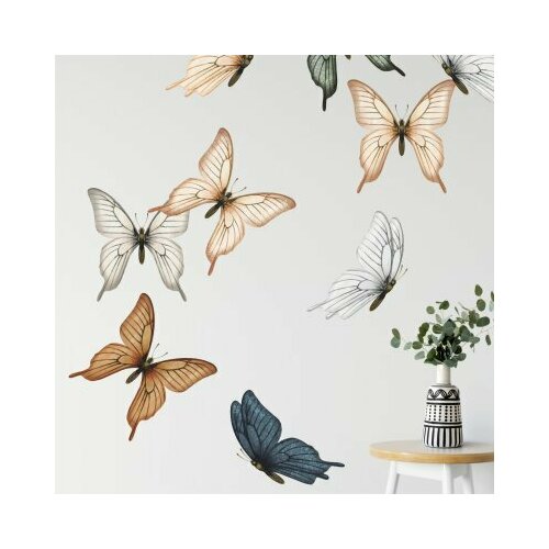 Наклейка интерьерная на стену «Осенние бабочки»