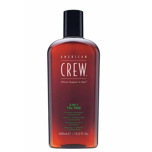 American Crew 3 в 1 Шампунь, Кондиционер и Гель для душа Чайное дерево 3-in-1 Shampoo, Conditioner and Body Wash Tea Tree 450мл