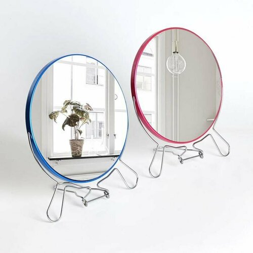 Зеркало настольное - подвесное «Круг», двустороннее, с увеличением, d зеркальной поверхности 18,5 см, цвет микс (комплект из 3 шт)