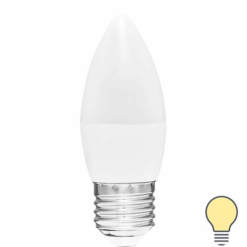 Лампа светодиодная Volpe E27 220-240 В 7 Вт свеча матовая 750 лм, теплый белый свет