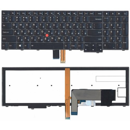 Клавиатура для ноутбука LENOVO E531 черная с подсветкой